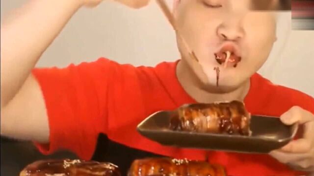 South Korea's unrestrained food, the younger brother eats 6 big meat ...