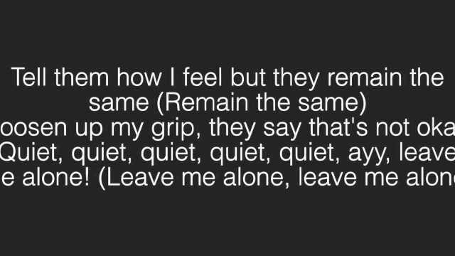 NF- Leave Me Alone Lyrics - Watch HD Video Online - WeTV