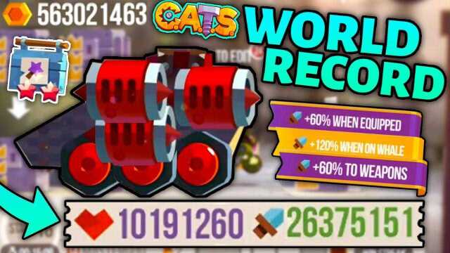 C.A.T.S WORLD RECORD MACHINE! MAXING DAMAGE & HEALTH! MAGIC TOOLBOX ALL ...