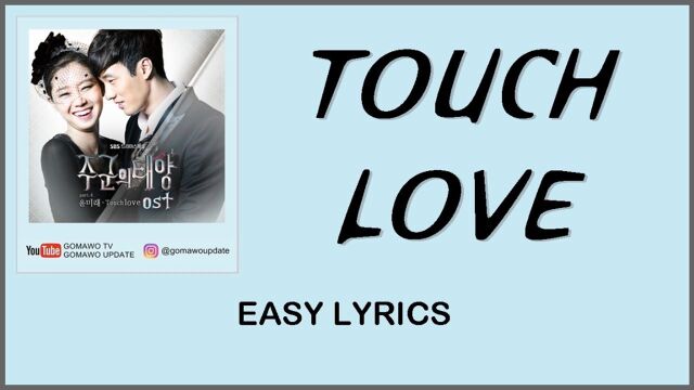 Yoon Mirae - Touch Love (OST. Master's Sun) Easy Lyrics + Indo Sub by ...