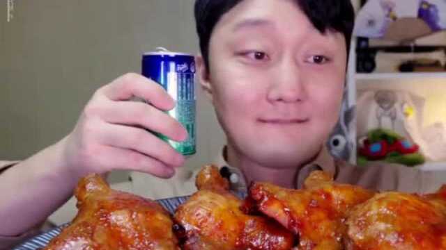 Korean food brother expression emperor, eat 4 with huge Jamaican BBQ ...