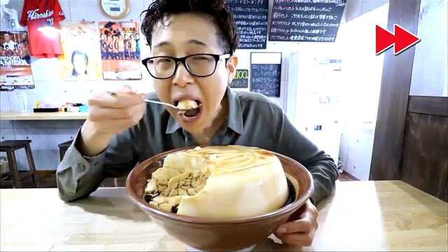 Eat the big stomach king, the Japanese big stomach queen, challenge the 5 kg super pudding ...