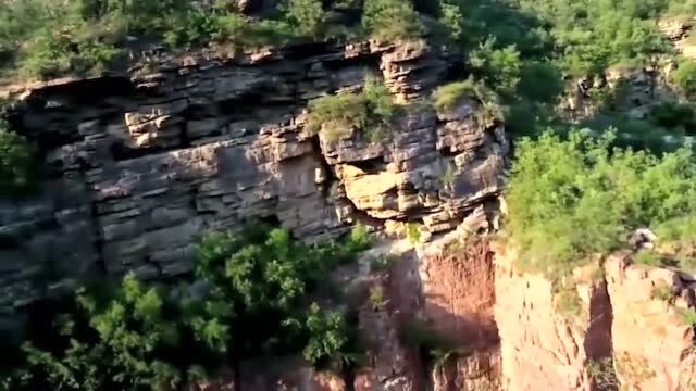 Aerial photography China: Cangyan Mountain, Hebei, cliffs and cliffs ...