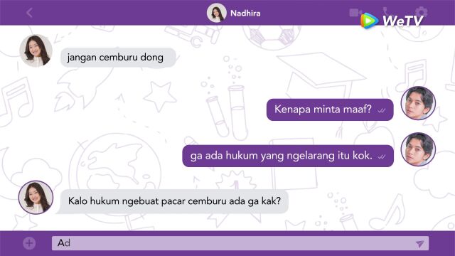 Chat Dikta & Nadhira EP07 - ช่องฟรี - อินโดนีเซีย - ละคร - ความรัก - - Natasha Wilona,Ajil Ditto ...