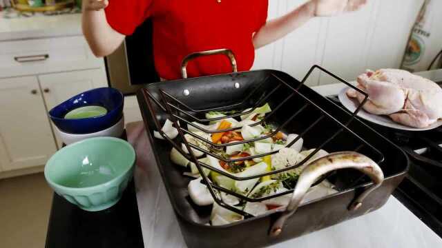 The skin is slightly scorched and juicy, and there is also a lemon for ...