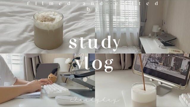 study vlog | chill days before exam week เรียนออนไลน์, ทำงาน, โฮมคาเฟ่ ...